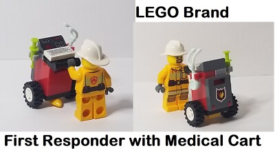 LEGO First Responder Firefighter with Rescue Cart EMT Command Control ...