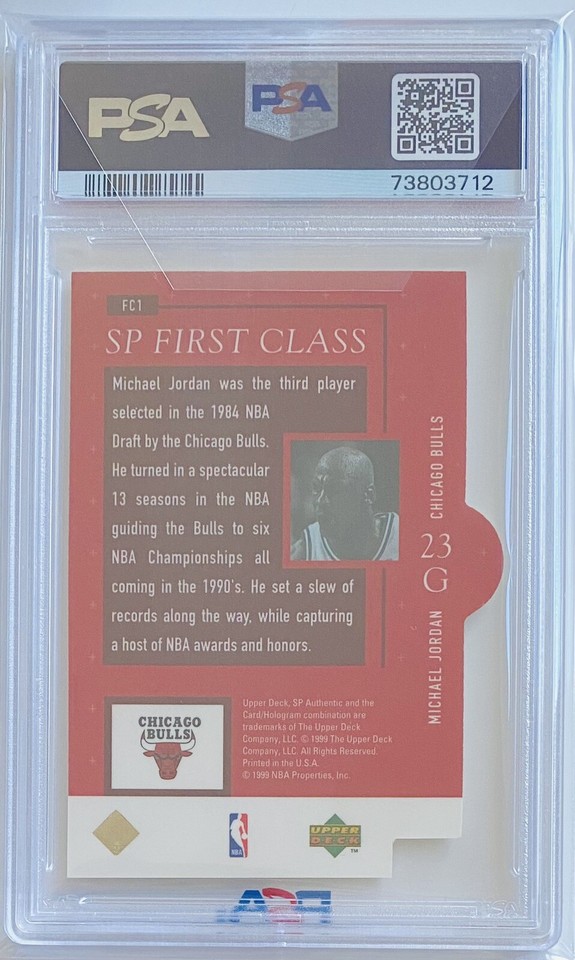 1998 SP Authentic Michael Jordan First Class #FC1 PSA 9 | eBay