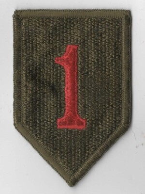 WWII US Army 1st Infantry Division Patch Bdr. OLVGRN [5D-1137] | eBay