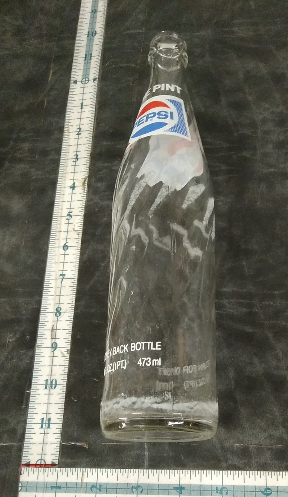 VINTAGE PEPSI COLA SODA PINT 16oz GLASS SWIRL BOTTLE | eBay