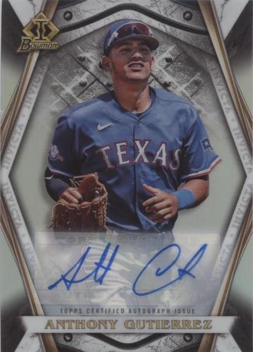 2022 Bowman Draft - Bowman Invicta Anthony Gutierrez #BI-18 Autographs ...