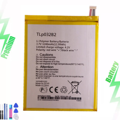 New TLp032B2 Battery For T-Mobile Alcatel OneTouch Pop 7 P310A 3240mAh ...