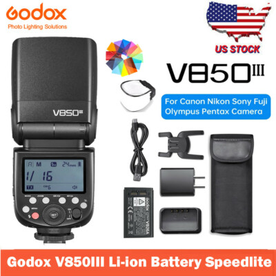 US Godox V850III 2.4G Li-ion Battery Camera Flash Speedlite For Canon ...