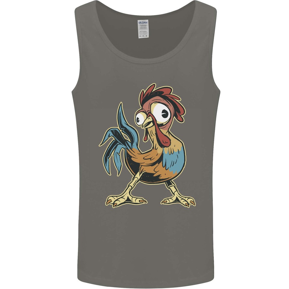 A Funky Rooster Farm Animals Chicken Mens Vest Tank Top | eBay