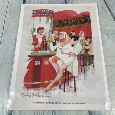 2013 Sexy Adult Cartoon Beer Bar Lady Print Ad/Poster Pinup Art ...