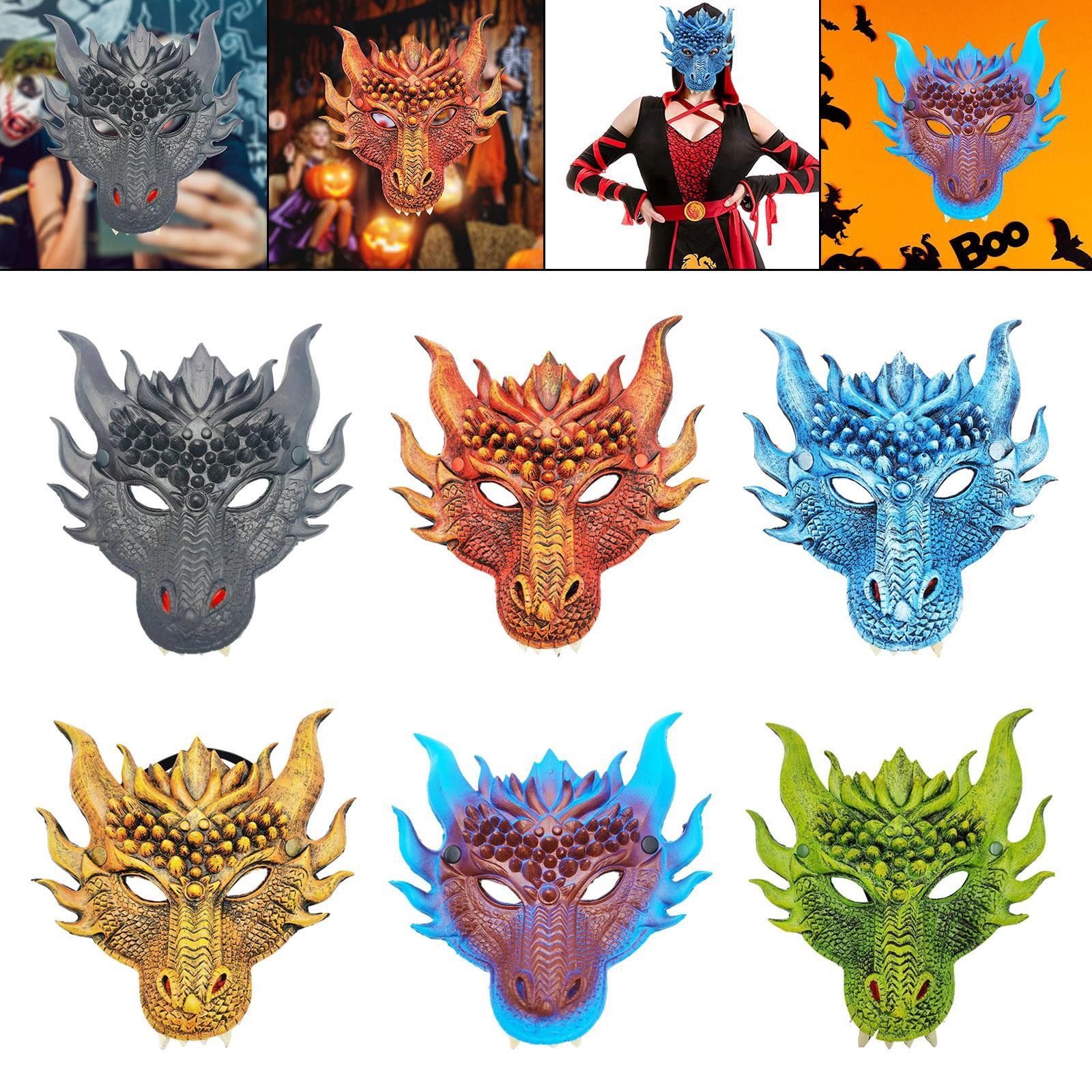 Dragon Face Mask Halloween Face Mask for Party Fancy Dress Movie Theme ...