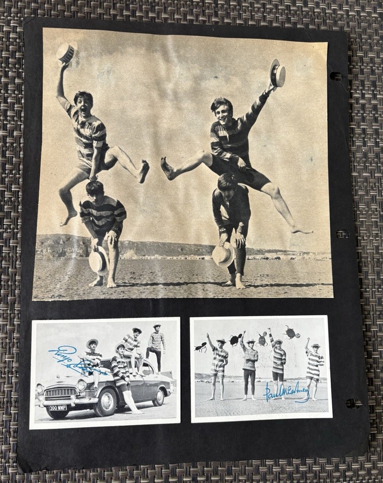 VTG Beatles Scrap Book Page 3 Tix Closed Cir Tele Academy Theatre, 2 ...