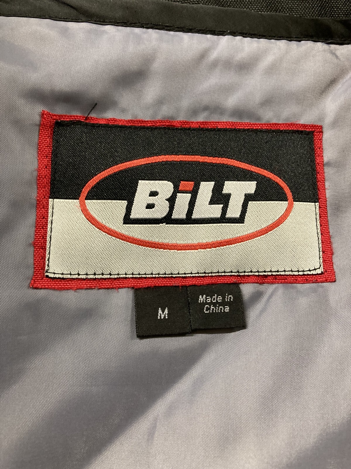 BILT Men's medium M Padded Motorcycle Jacket Black & white zip out ...