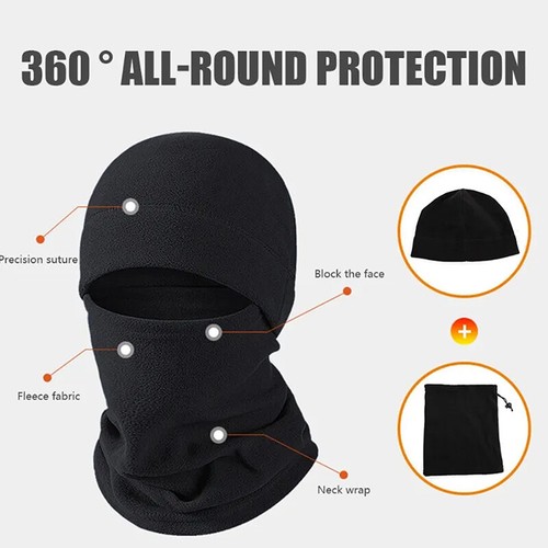 Winter Polar Hat Fleece Balaclava Men Face Mask Neck Warmer Beanies ...