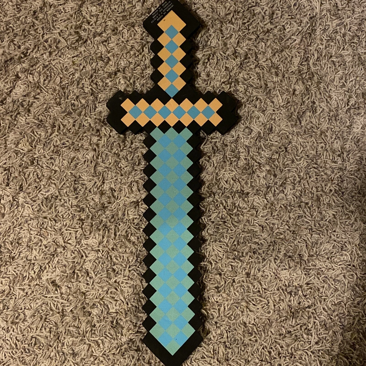 Minecraft Diamond Sword Perler Beads