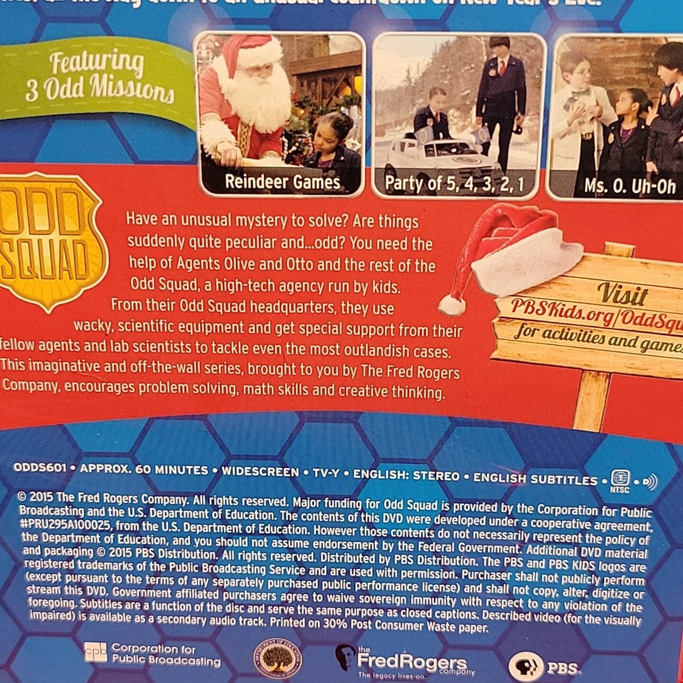 ODD SQUAD: REINDEER GAMES family film PBS kids 2004 Movie DVD episode ...