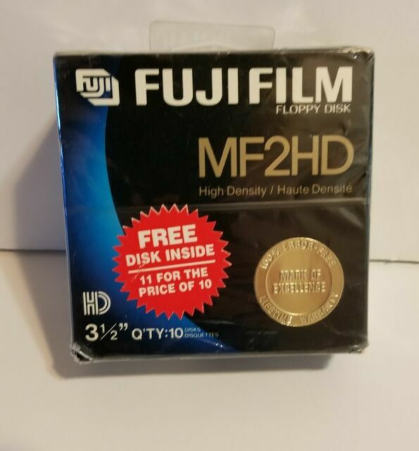 10 PK Fujifilm Mf2hd Floppy Diskettes Disk 3.5" Double Sided High ...