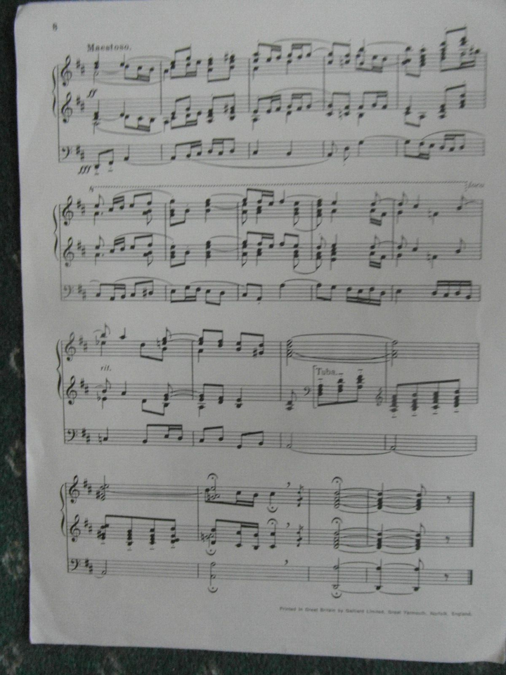 Sheet music piece : Tuba Tune for organ. 8pp. Norman Cocker | eBay