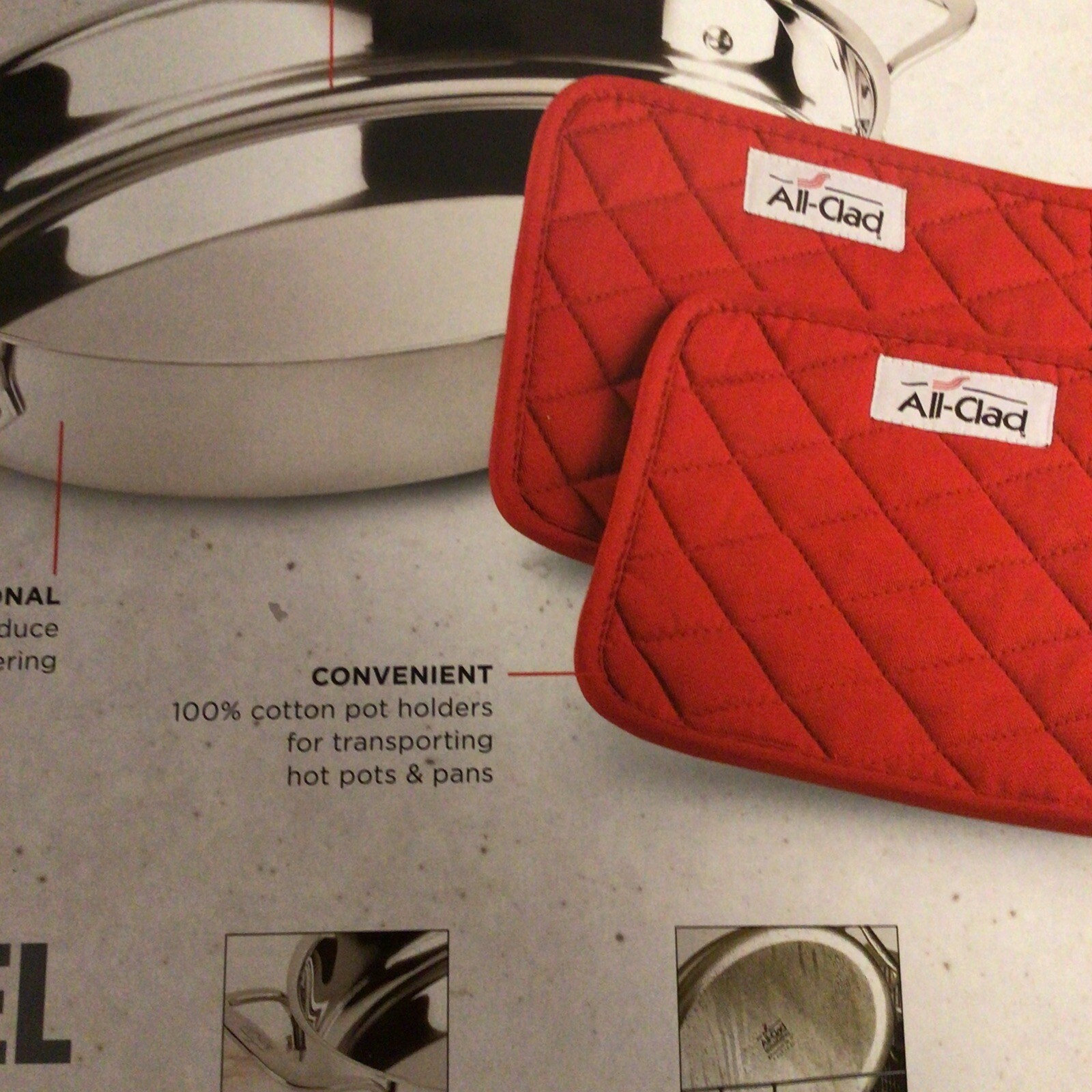 ALL-CLAD Stainless Steel 15" Oval Baker/Roaster with Pot Holders | eBay