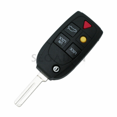 Flip Key Shell fit for VOLVO S60 S80 V70 XC70 XC90 5 Button Remote Case ...