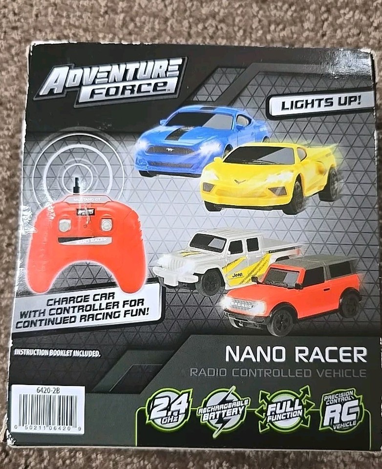 Nano Racer RC Car - Mustang GT Blue - Adventure Force Radio Control ...