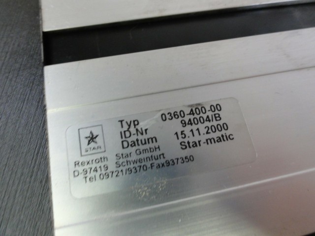 Rexroth Star Linear 0360-400-00 94004/B Star-matic Direct Drive Linear ...