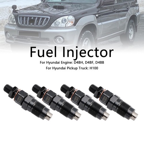 4PCS Fuel Injector 33800-42500 Fit Hyundai D4BH D4BF Pickup H100 ...