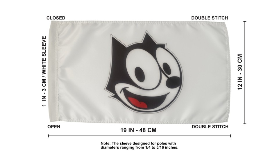 JLP Flag 19x12 In Decorative visibility wind resistance Go Kart Felix ...