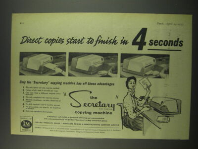 1957 3M Secretary Copying Machine Ad - Direct copies start to finish | eBay