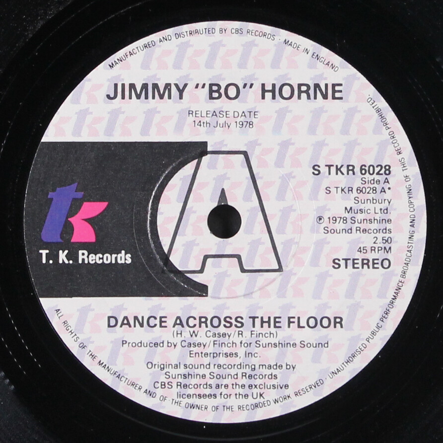 JIMMY BO HORNE: dance across the floor / it's your sweet love T.K. 7 ...