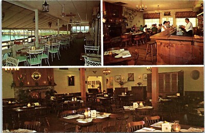 Postcard NJ Marmora Tuckahoe Inn Porch Tavern Dining Room Split-View ...