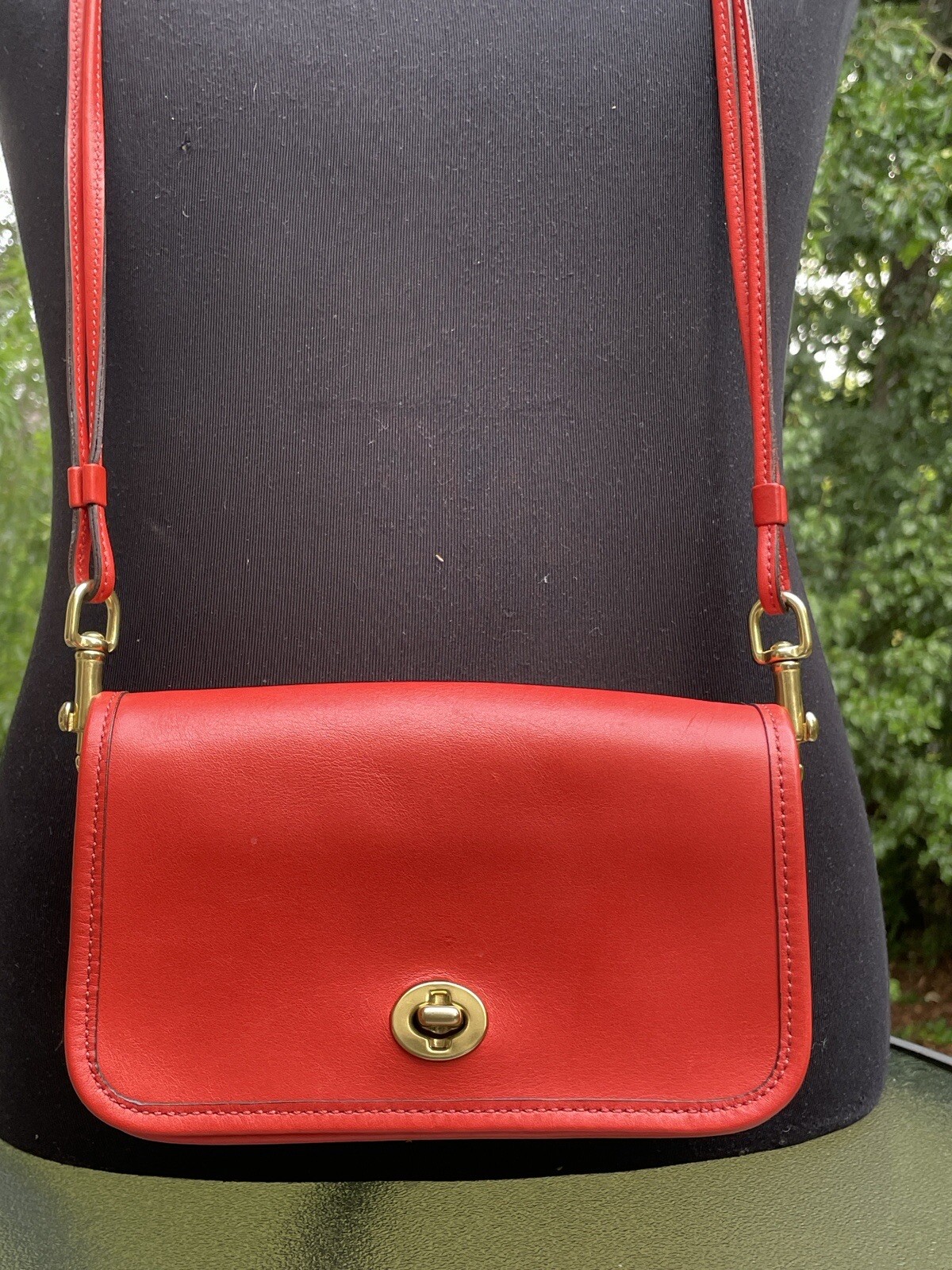 COACH Limited Edition Small Red Leather Crossbody 179… - Gem
