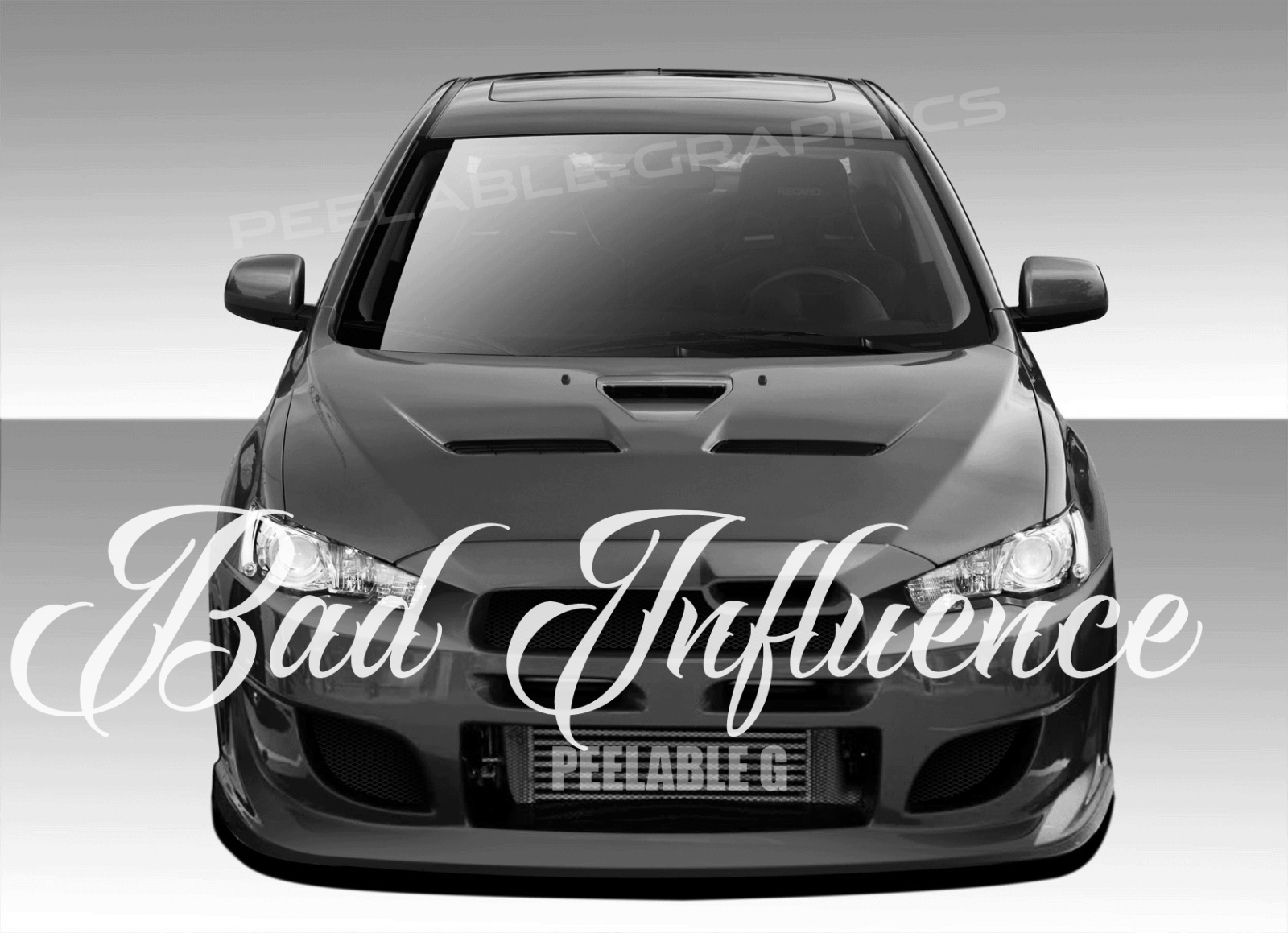 Bad Influence Vinyl Windshield Banner Decal Sticker Graphic JDM Truck ...