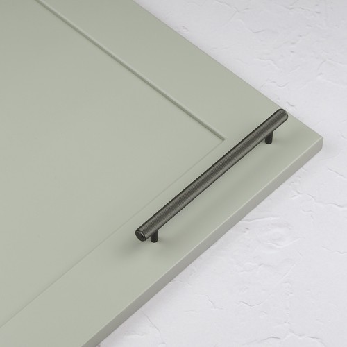 Dark Grey Kitchen Handles Reeded Knurled Grooved Cupboard Drawer Door ...