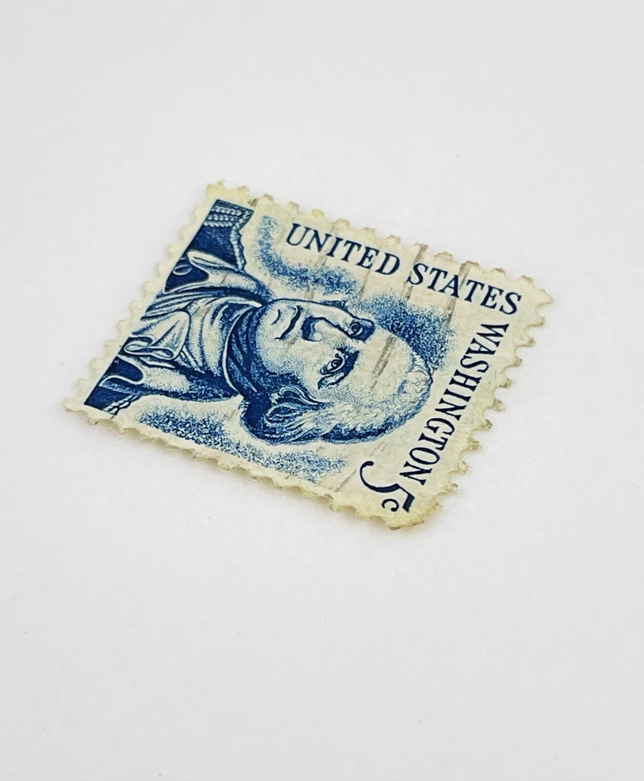 Vintage USA United States Blue George Washington 5 Cent Postal Stamp | eBay