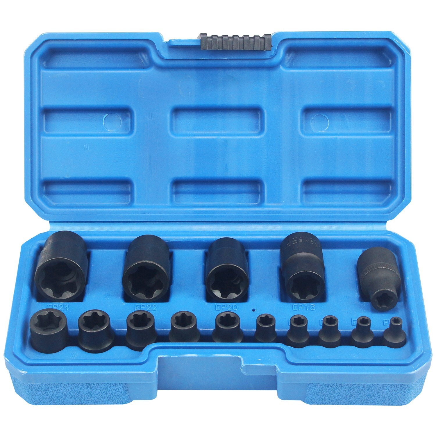 15pcs EP E-Torx Plus Socket Tool Set EP4~EP24 6 Point,5 point Socket ...