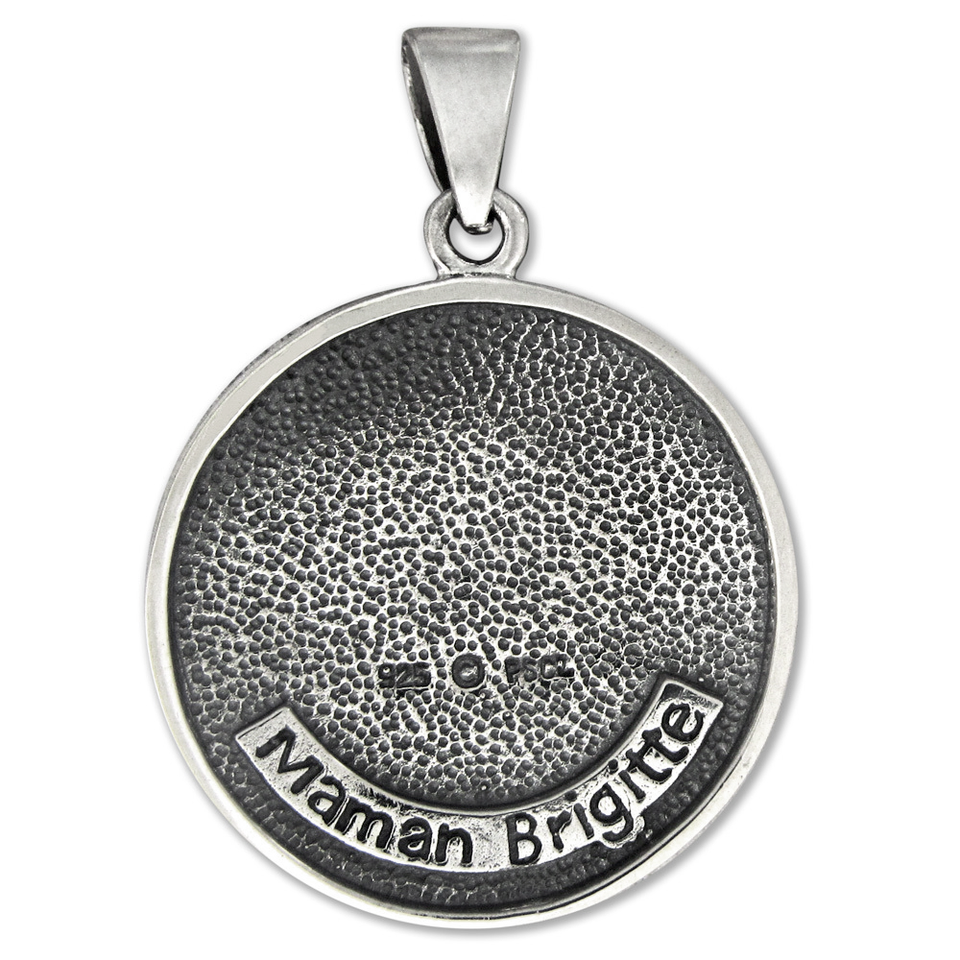 Sterling Silver Maman Brigitte Voodoo Loa Veve Pendant Jewelry Talisman ...