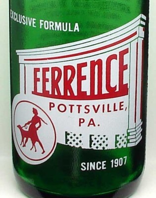 Ferrence; Ferrence Bottling Co.; Pottsville, PA.; 2-color ACL soda pop ...