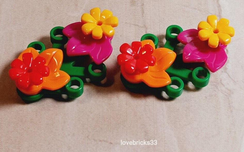 New LEGO Flower Yellow Red Mexican sunflower Dandelion Leaf Platform ...