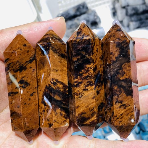 60g Natural Red Obsidian Quartz Crystal Obelisk Wand Tower Point Healing 1PC | eBay
