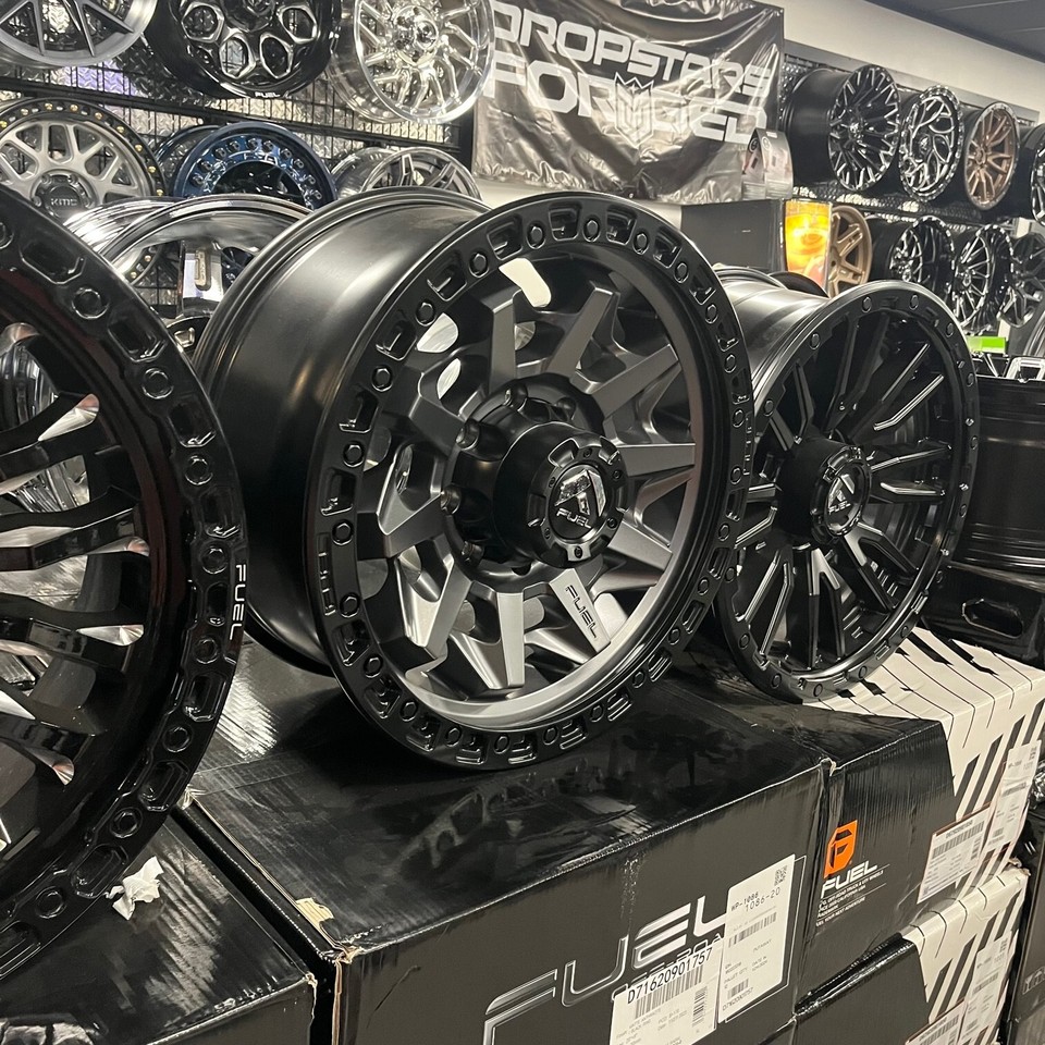 4 New Fuel D716 Covert 15" Matte Gunmetal 15x8 5x5.5 -19mm Wheels Rims ...