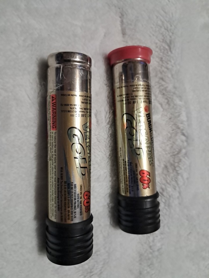 Set Of 2 Black & Decker VP110 GOLD VersaPak Batteries Untested | eBay