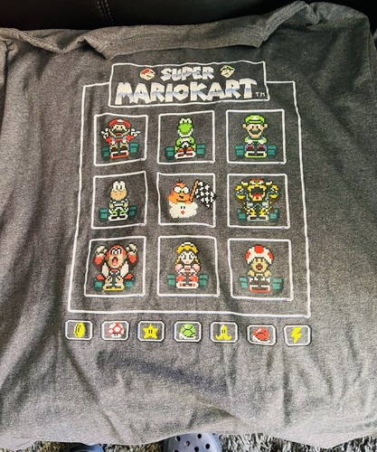 Nintendo NES Super Mario Bros Character Graphic Tee T-Shirt Adult Men's ...