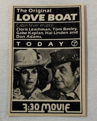 1980 small KGO tv ad~ movie LOVE BOAT Cloris Leachman, Tom Bosley | eBay