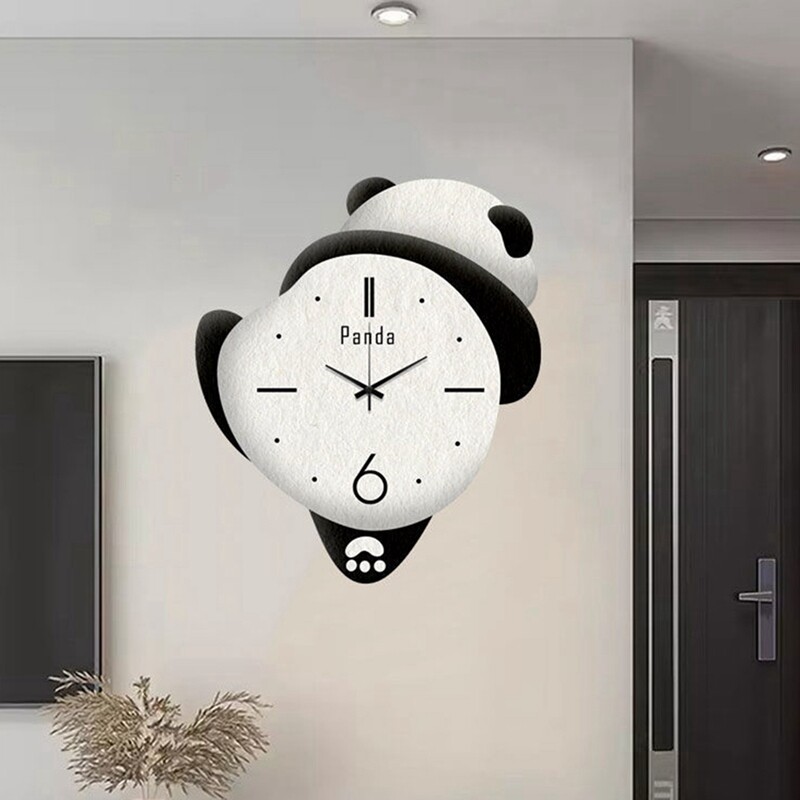 Cute Panda Clock Home Bedroom Cartoon Clock Children'S Room Living ...