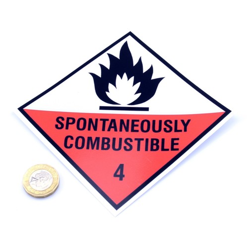 Hazchem Hazard Warning Stickers 100x100mm Gas Explosive ADR Corrosive ...