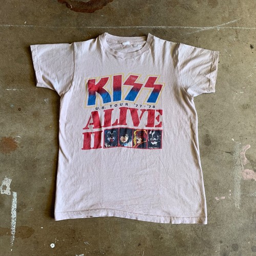 70s VINTAGE KISS ALIVE II TOUR 1977 - 1978 CONCERT T-SHIRT MEN SZ S ...