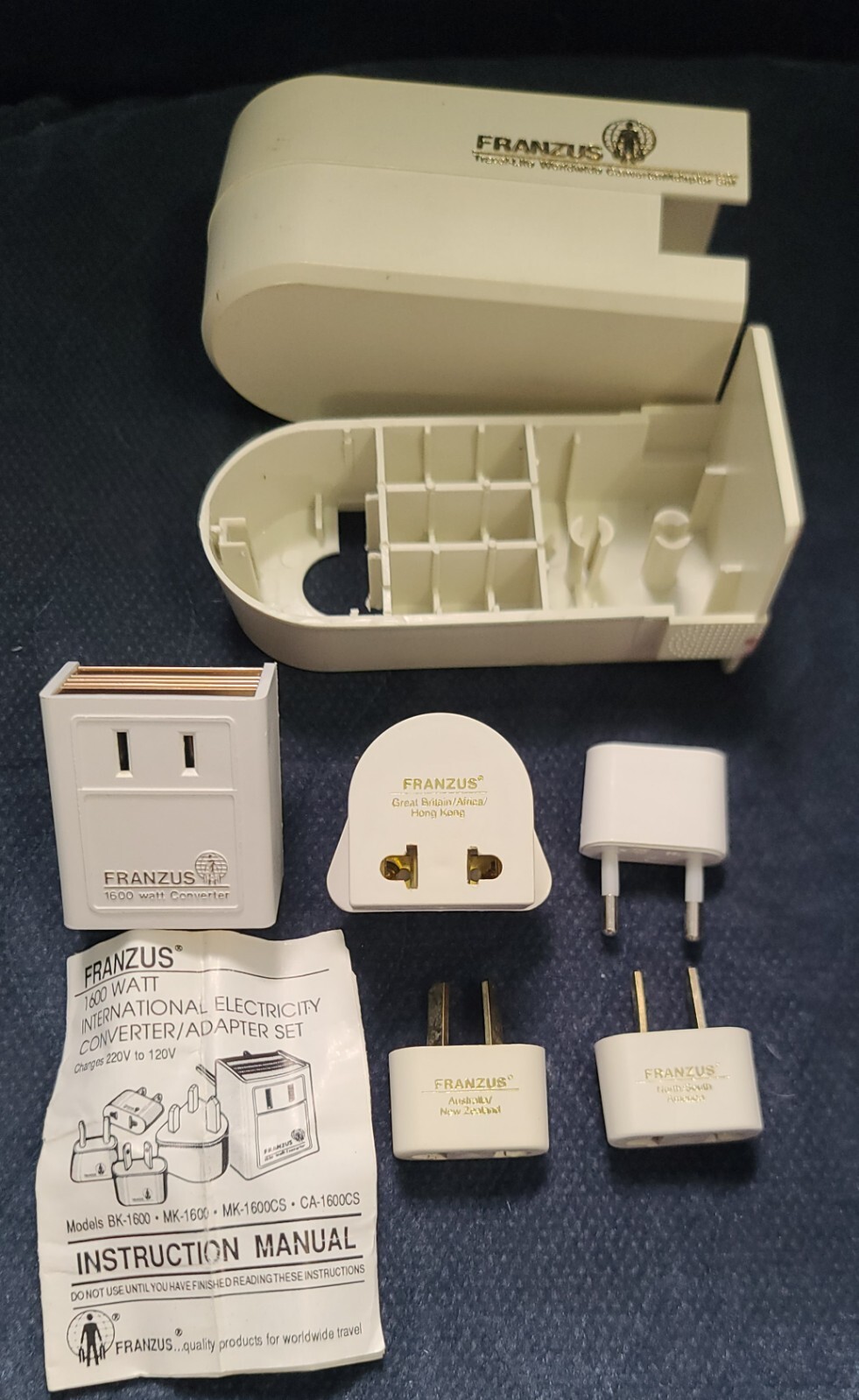 Franzus Foreign Travel-Lite Worldwide Converter Set 1600 model Watts 5 ...