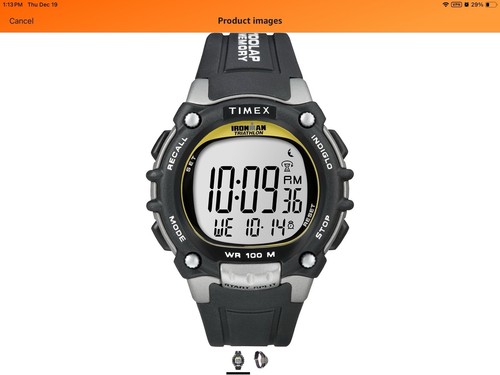 ONE Timex T5E231 Men's "Ironman" 100-Lap Watch 5 Alarms Indiglo Chrono ...