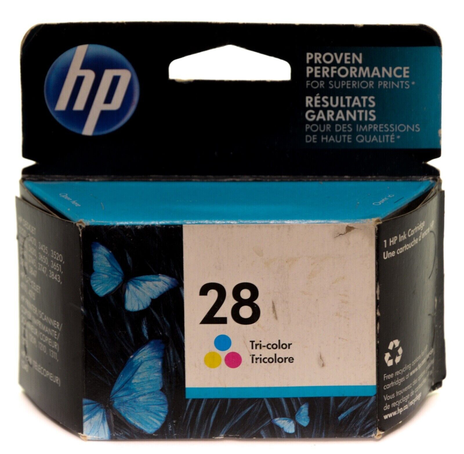 Genuine HP 28 Tri Color Ink Cartridge (C8728A) New Sealed | eBay