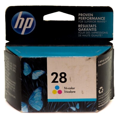 Genuine HP 28 Tri Color Ink Cartridge (C8728A) New Sealed | eBay