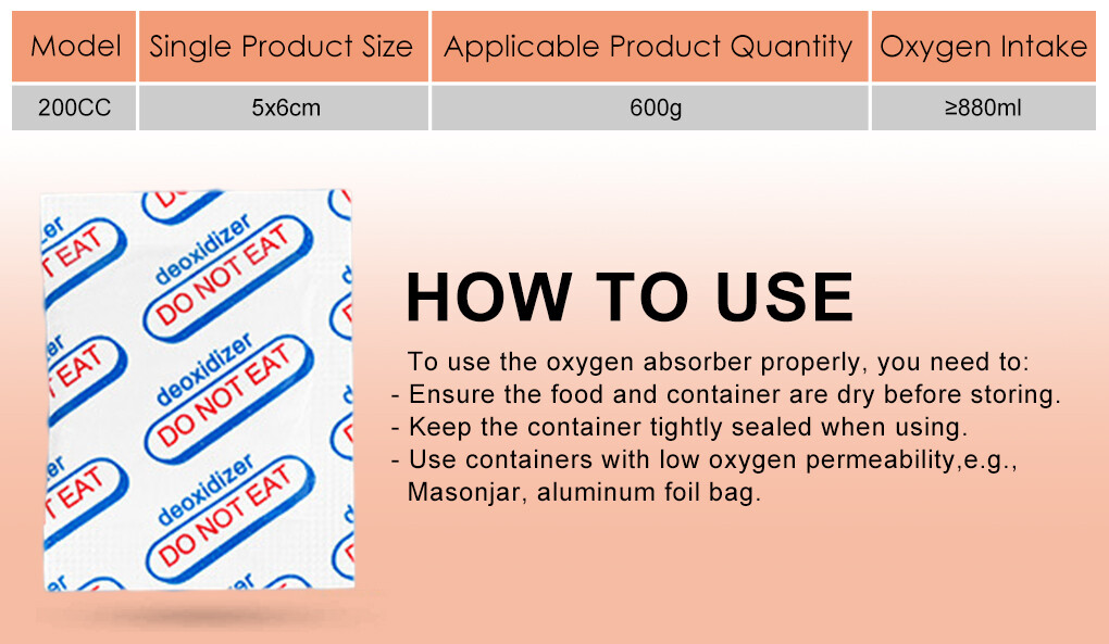 Food Storage Oxygen Absorber Long Term Prevent Mould Bulk In Vacuum ...