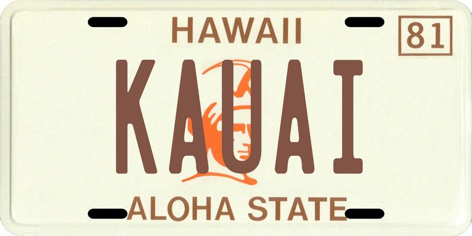 Hawaii License Plate - Choose from all 8 Hawaiin Islands & different ...