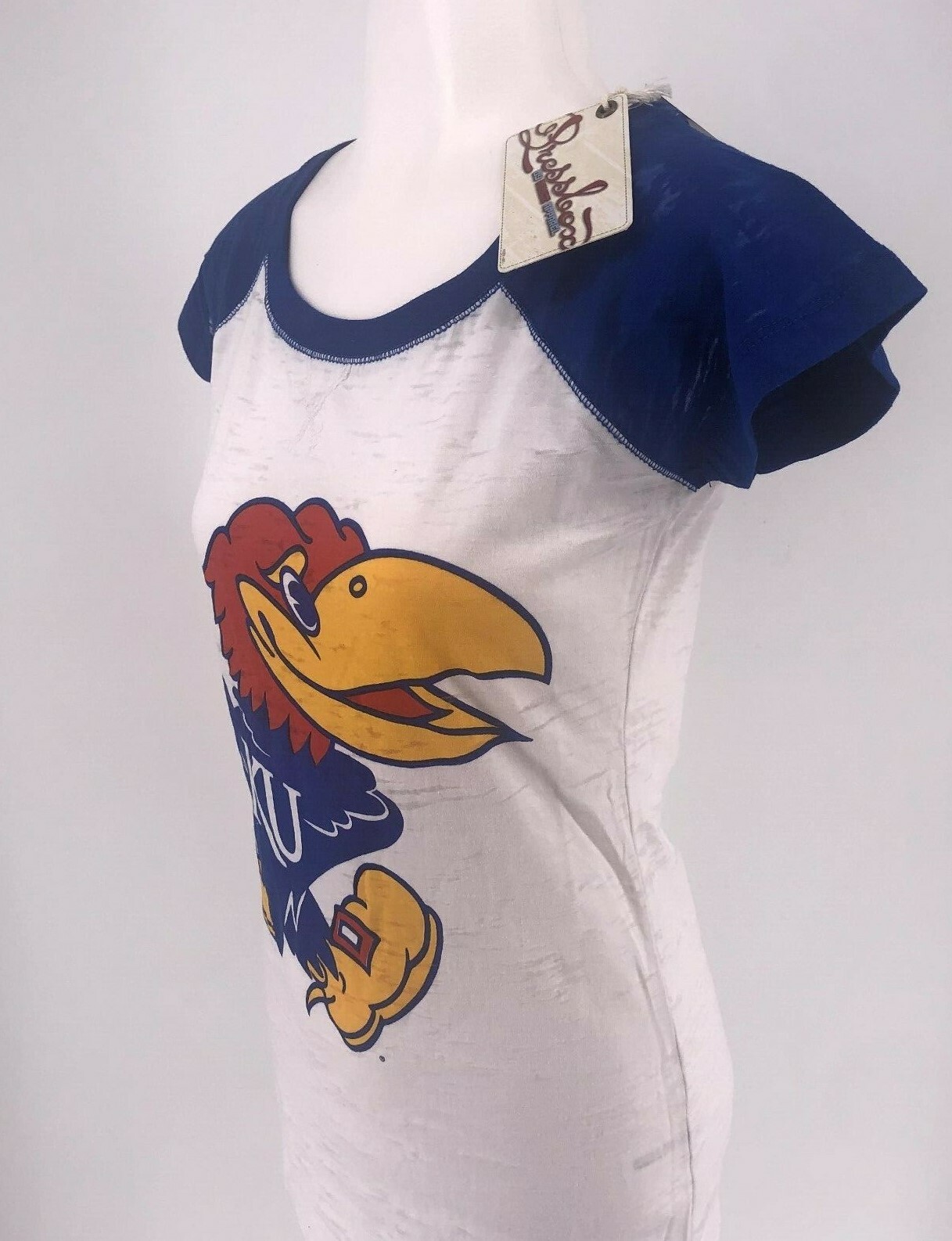 NWT NCAA Kansas University Jayhawks KU Ladies Fitted Crew Neck T-Shirt ...