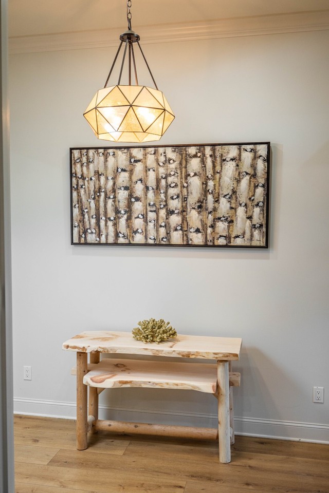 Southern Rustic Logwerks Log Console Table with Shelf Live Edge | eBay